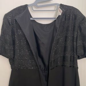 Talbots | Dresses | Talbots Mother Of The Bride Black Sequin Silk Dress ...